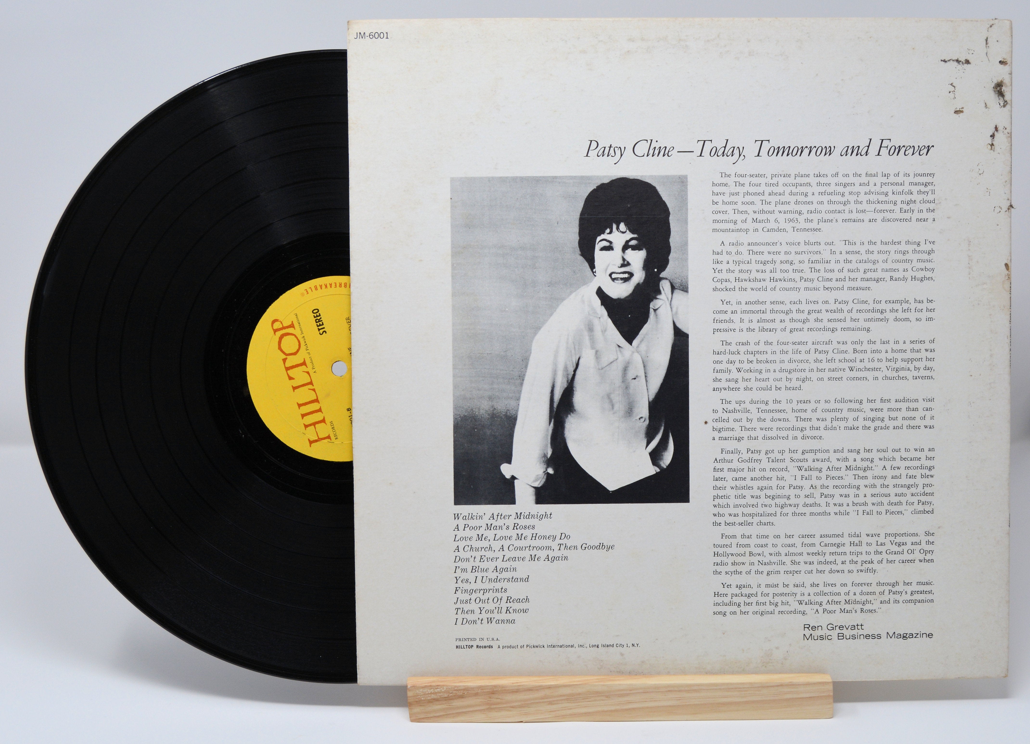 Patsy Cline - Today, Tomorrow & Forever, Vinyl Record Album LP – Joe's ...
