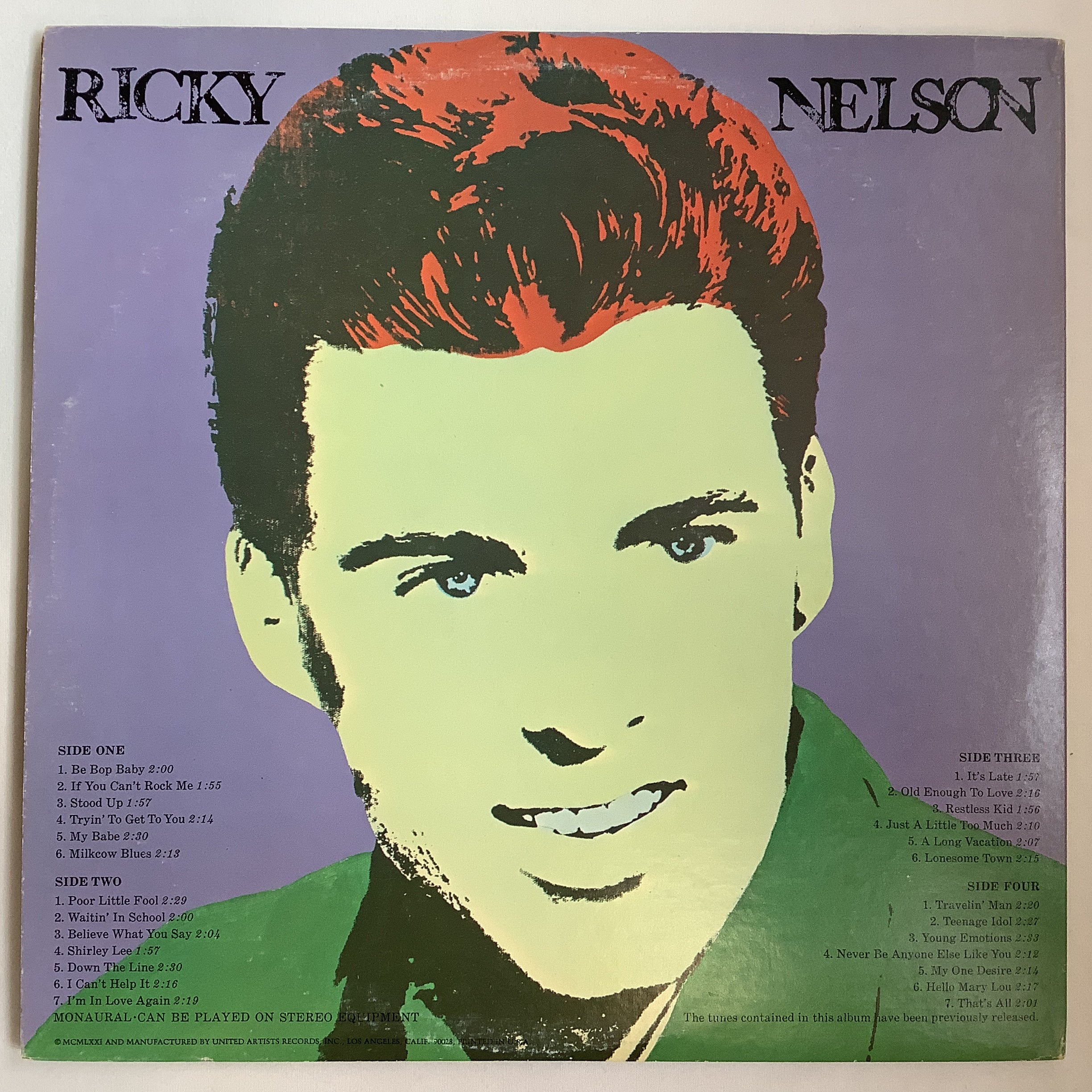 Nelson, Ricky - Self Titled, Vinyl Record Album 2LP – Joe's Albums