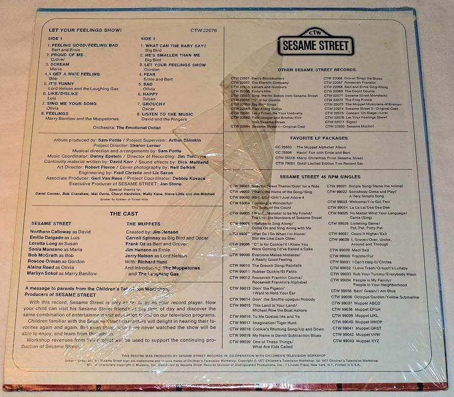 Sesame Street - Let Your Feelings Show – Joe's Albums