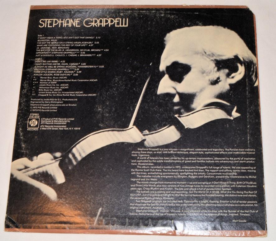 Grappelli, Stephane - Stephane Grappelli – Joe's Albums