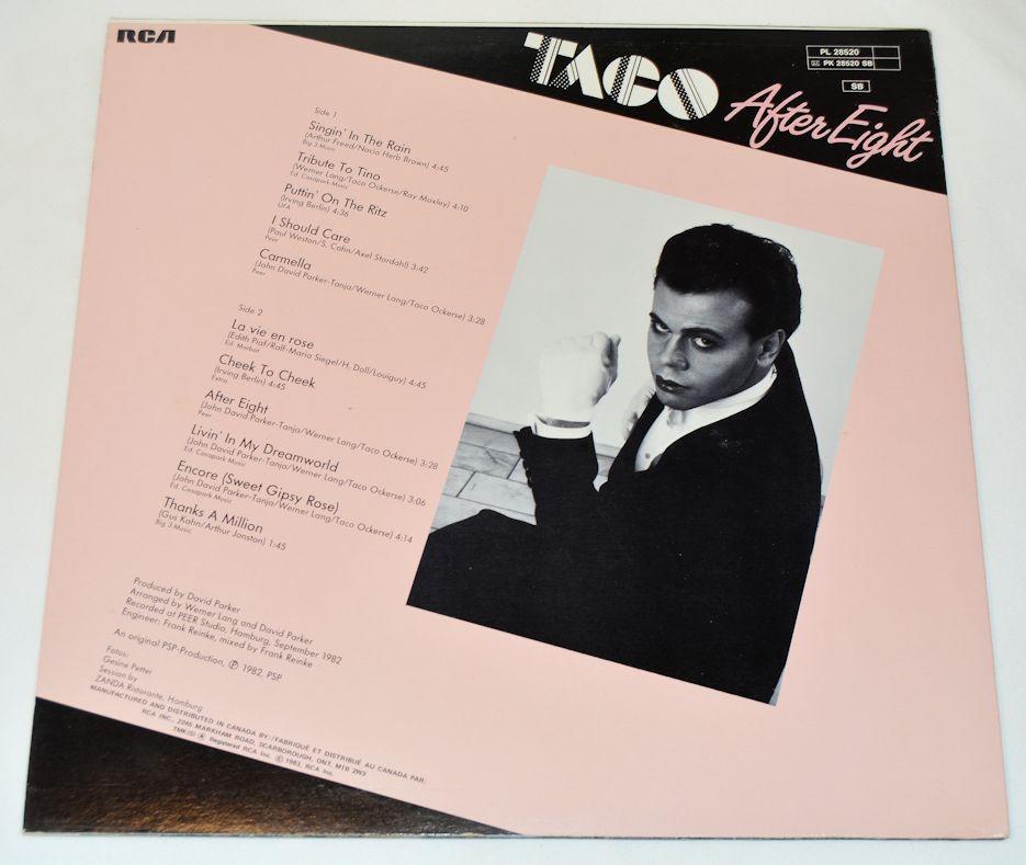 Taco - After Eight, Vinyl Record Album LP, Puttin On The Ritz – Joe's ...