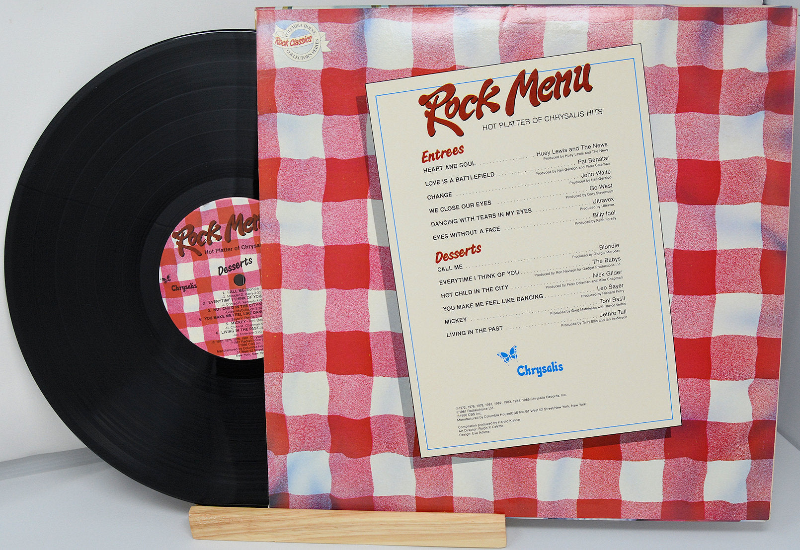 Various - Rock Menu, Vinyl Record Album LP, Hot Platter Chrysalis Hits ...